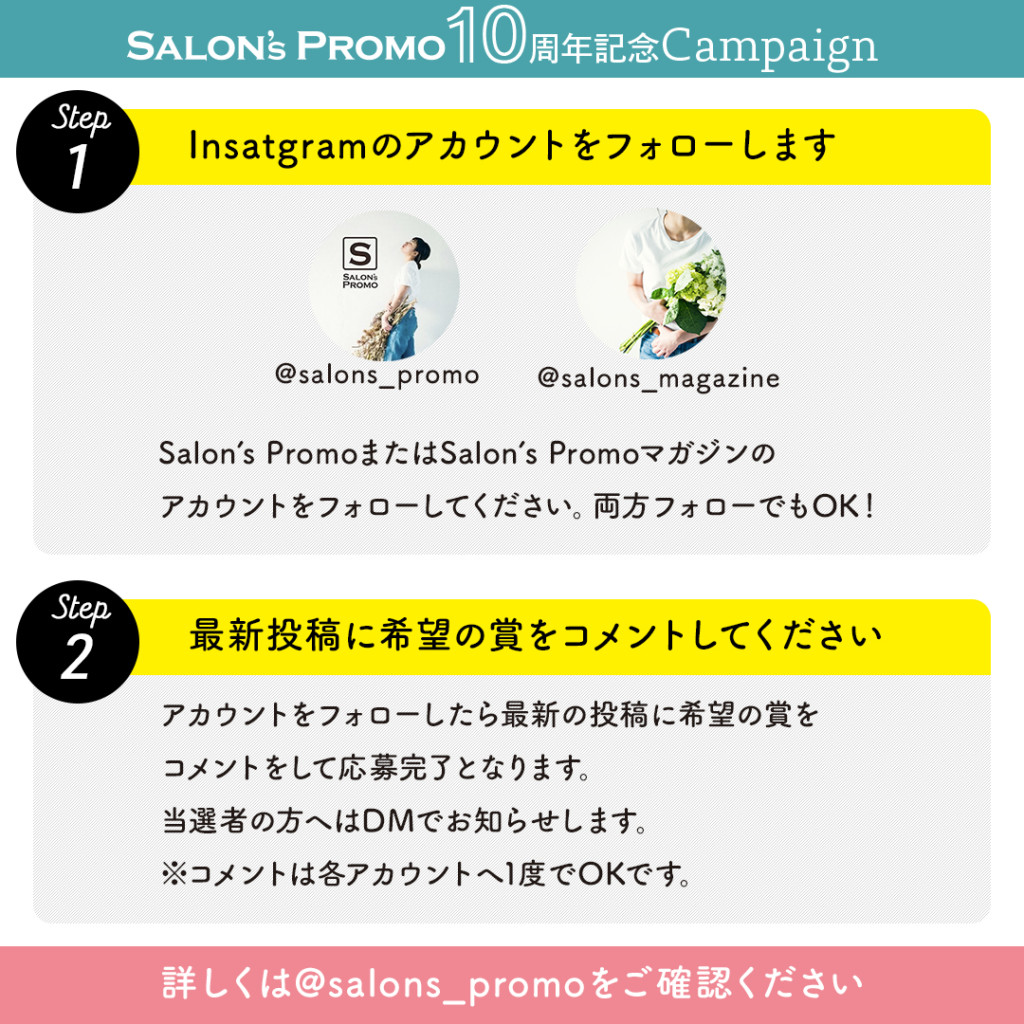 6月30日まで！ 『Salon’s Promo』10周年記念キャンペーンで、豪華賞品プレゼント中！ – Salon's Promo ...